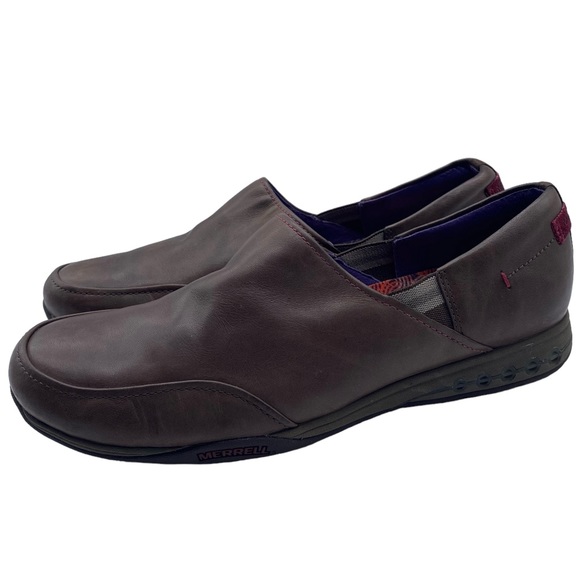 Merrell | Shoes | Merrell Womens Loafers Entice Espresso Brown Leather ...